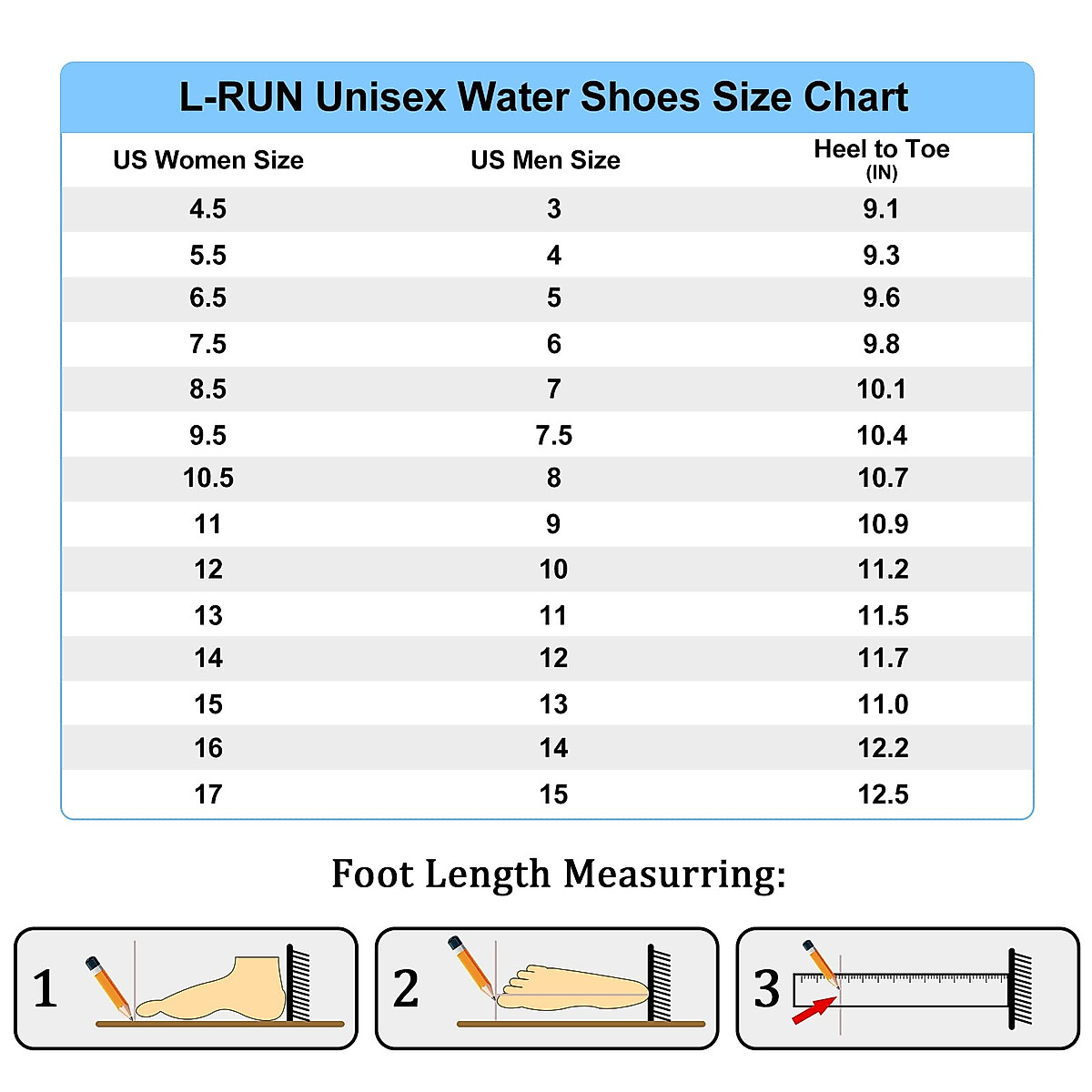L-RUN Women's Water Shoes for Beach Pool Surf Dive Navy (Women 8.5, Men 7)=EU39