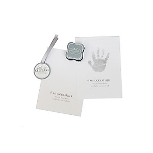 The Grandparent Gift Godfather Godchild Handprint Frame, Grey