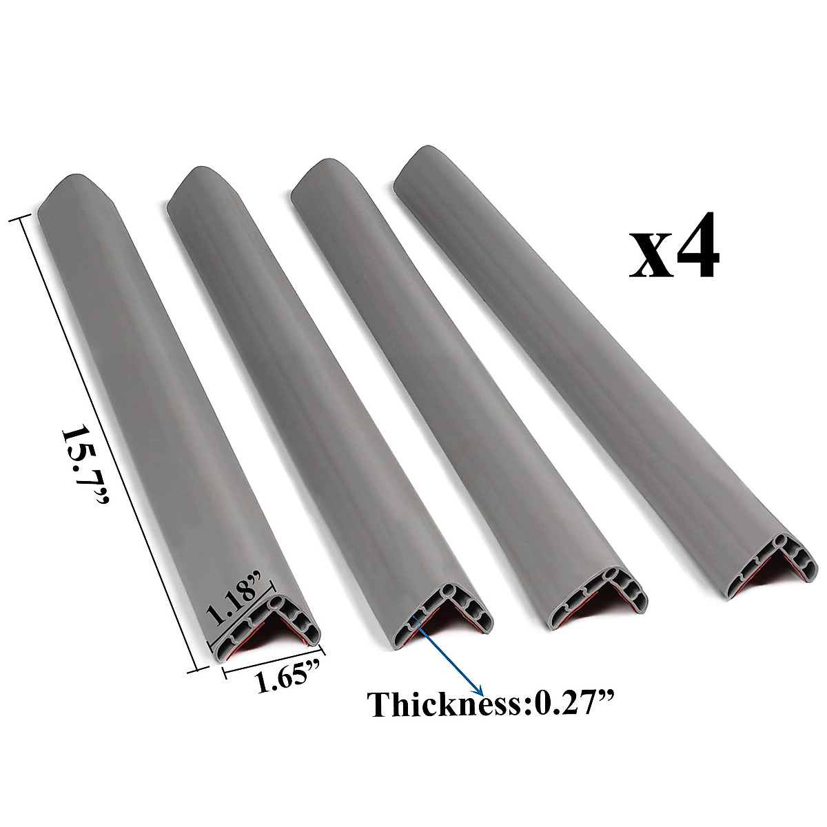 LEWINO Stair Edge Protector Edge Bumper Guard Stair Proofing Table Edge Protector for Garage, Cabinet, Fireplace 5.3ft (15.7in*4pcs)