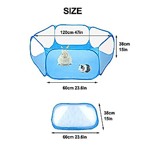 Amakunft 2 Pcs Large Guinea Pig Bed Mat, Rabbit Sleep Bed, 17.7x13.7x2 Inches, Small Animal Playpen for Bunny/Chinchilla/Hedgehog