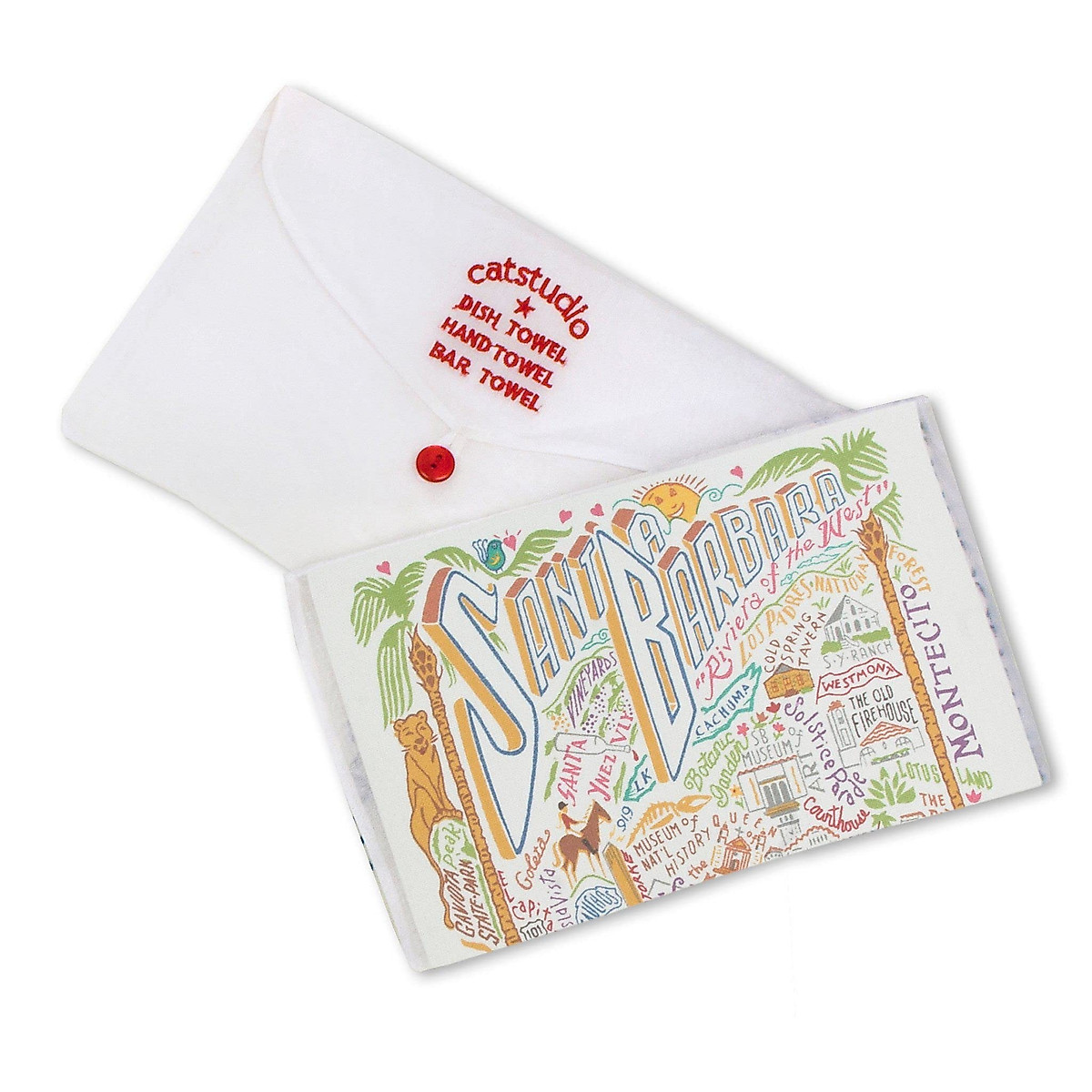 Catstudio Santa Barbara Dish & Hand Towel | Great for Kitchen, Bar, & Bathroom