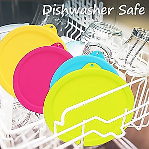 LUVCOSY 1 Cup 2 Cup Round Silicone Replacement Lids for Pyrex 7202-PC, 7200-PC Glass Bowls, 8 Pack, Microwave & Dishwasher & Freezer Safe (Container not Included)