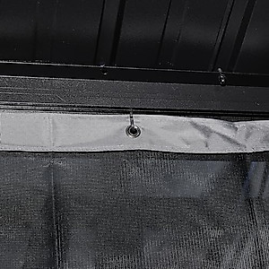 Goohome 12 x 18FT Hardtop Gazebo, Aluminum Frame Double Roof Canopy with Mosquito Net and Curtains, Outdoor Permanent Hard Top Waterproof Pergola for Shade and Rain for Lawn, Backyard, Patio