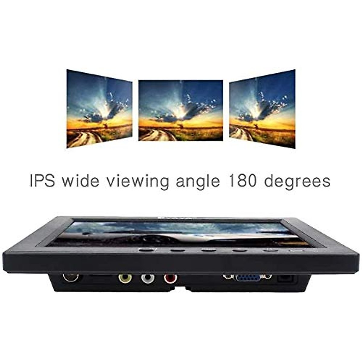 Eyoyo 10 Inch IPS Hdmi Monitor TFT LCD Display 1280x800 Resolution Portable Small HD Monitor with HDMI BNC VGA AV USB Input and Built-in Speaker for Video Display Screen DVD PC Laptop