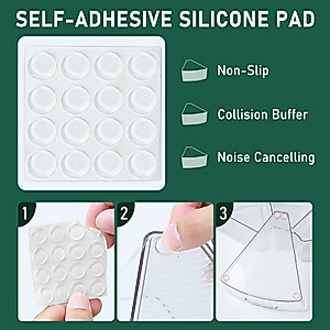 JEISSLIA Lazy Susan Cabinet Organizer Bins for 26"/ 28"/ 32" Diameter Corner Lazy Susan, Plastic Cabinet Storage Bin, 1/8 Wedge-Food Safe, BPA Free, with Non-slip Pads (for 26" Lazy Susan, 8 Pack)