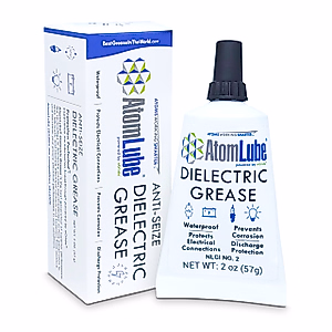 AtomLube Dielectric Grease, 2 Oz. Tube | Waterproof Dielectric Silicone Grease for Electrical Connectors, Switches, and Sensors | Safe High Temp Grease & Multipurpose Electric Grease