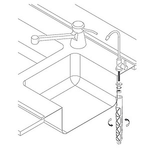 Metpure Water Filtration Faucet Reverse Osmosis Non Air Gap Drinking Water Filtration System Water Dispenser Spout (Venetian Bronze) Vase Style with Drinking Water Faucet Wrench RO-FW148