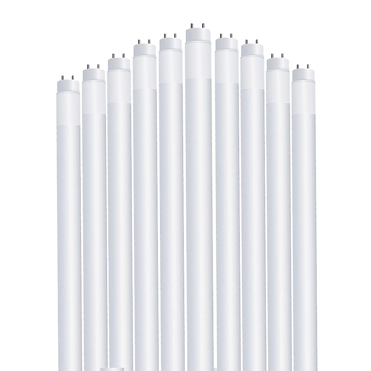 Feit Electric T1248/850/LEDG2/2/5 4 Ft. 40W Equivalent T12 Direct Replacement Daylight Linear LED Light Bulbs, 10-Pack