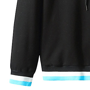 Maiyifu-GJ Men's Solid Loose Fit Pullover Hoodie Lightweight Gym Fleece Hoodies Long Sleeve Casual Athletic Hooded Sweatshirt (Black,Medium)