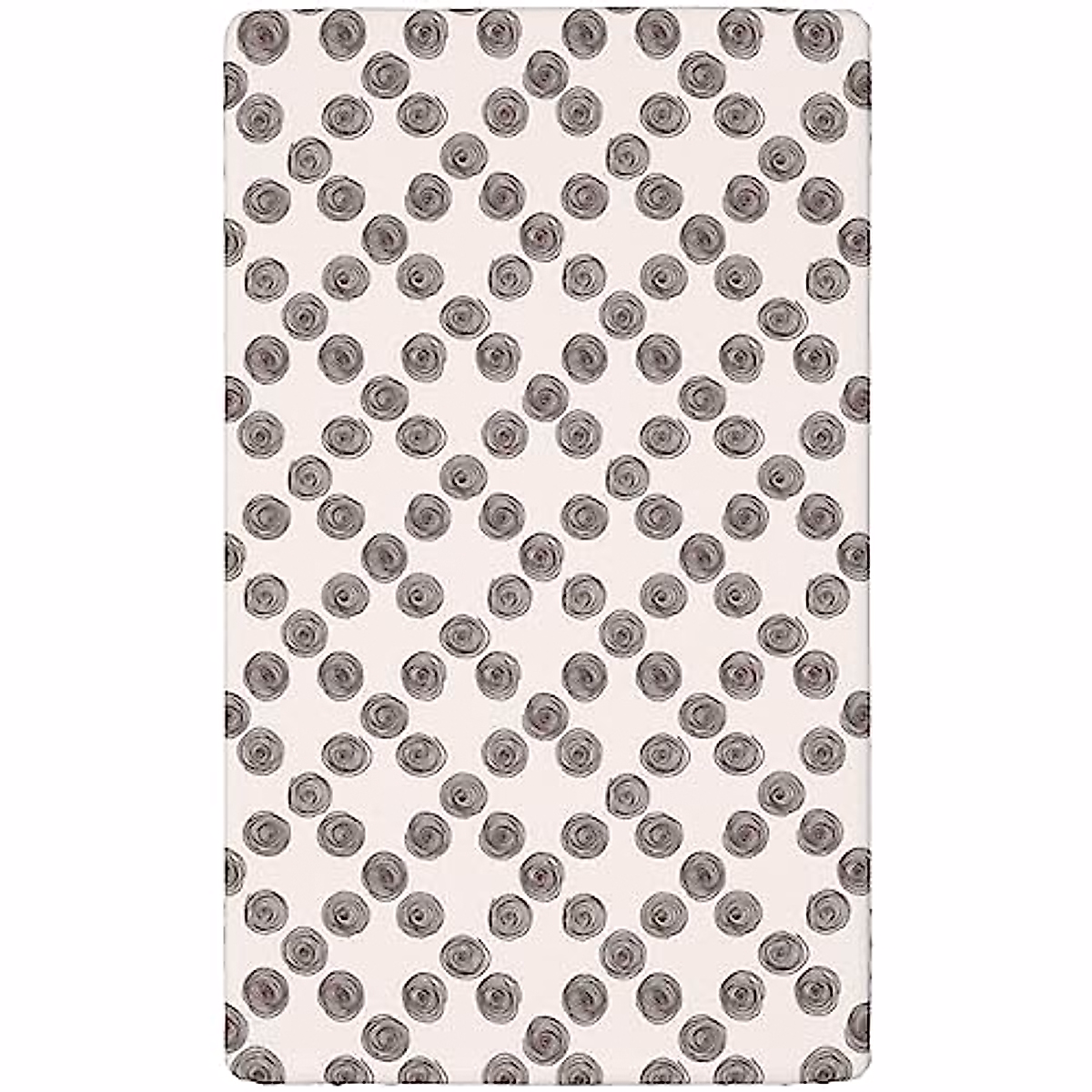 Doodle Themed Fitted Crib Sheet,Standard Crib Mattress Fitted Sheet Soft and Breathable Bed Sheets - Baby Crib Sheets for Girl or Boy,28“ x52“,Dark Taupe Pearl