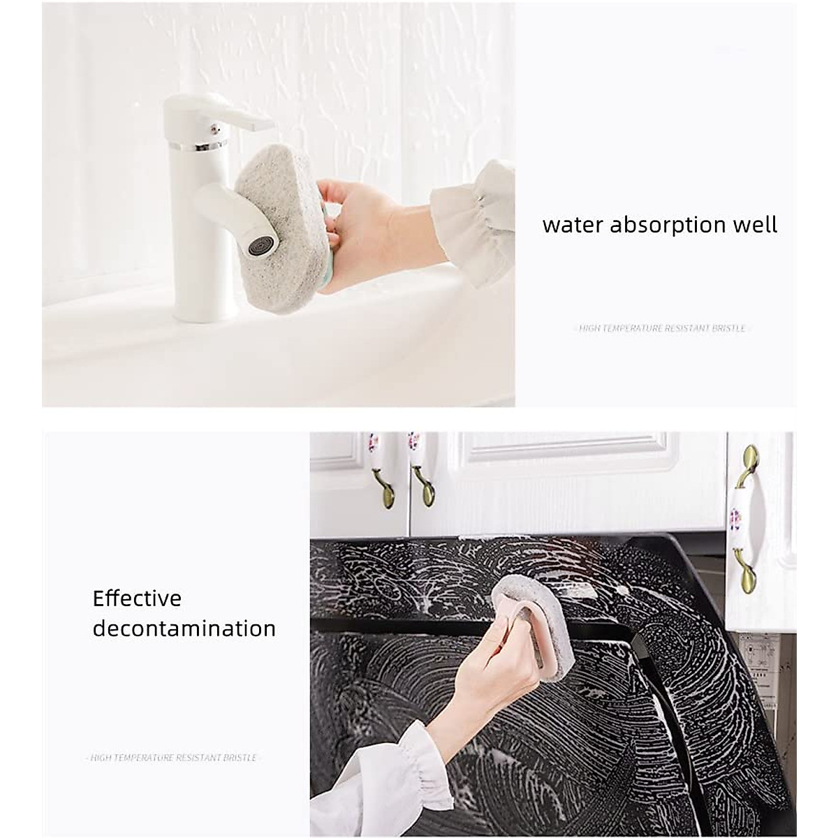 11 Pcs Griddle Cleaning Kit, Dveda Flat Top Grill Cleaning Kit for Blackstone, Flat Top Grill Cleaning Accessories on Hot or Cold Surfaces, Griddle Scouring Pads Brush with Handle, 10 Scouring Pads