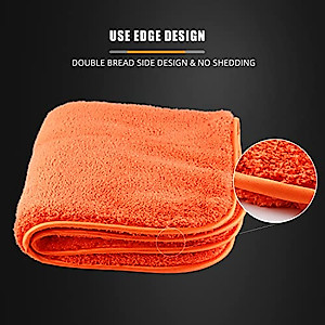 Microfiber Towels for Car, Microfiber Car Cleaning Cloths, Upgraded 1200gsm Ultra-Thick Cars Drying Towel Microfiber for Car and Home Polishing Washing and Detailing 16'' x 16''(3 Pack) -SPMF120MIX