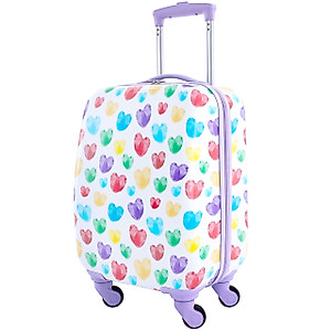 Travelers Club 5 Piece Kids' Luggage Set, Thumbprint Heart