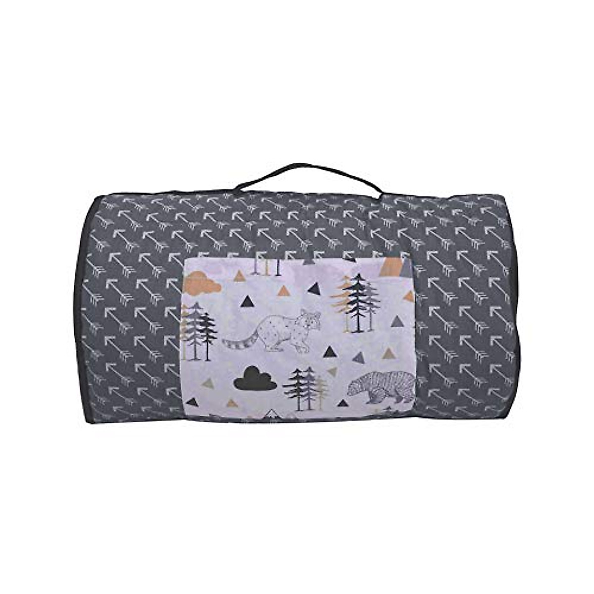 Bacati Woodlands Grey/Beige Neutral Cotton Nap Mat, Beige/Grey