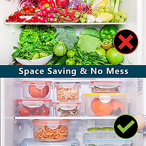 Food Storage Containers with Lids Airtight 14 PCS, Plastic Food Containers for Pantry & Kitchen Organization, BPA Free, Leak Proof, Freezer & Microwave & Dishwasher Safe