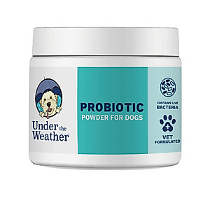 Under The Weather Pet Probiotic Powder for Dogs | Vet Formulated Dog Probiotics Supplement Filled with Good Bacteria | Promotes Healthy Digestion, Appetite, and Strong Immune System| 120 Servings