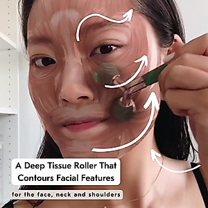 Mount Lai Jade Tension Melting Facial Massager for Face and Neck, Face Jade Roller Massager for Relieving Tensions