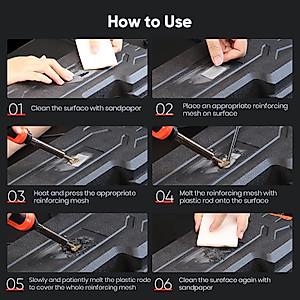 100W Plastic Welding Kit with Soldering Iron Tips, Fast Heating 2-in-1 Plastic Welder & Soldering Iron Gun, Temperature Control with Indicator for DIY, Car Bumper, Dashboard, Kayak, Canoe Repair Tool