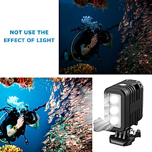 HONGDAK Waterproof Dive Light for GoPro Underwater 147ft(45m) Photography Accessories for GoPro Hero 12 11Mini 11 10 9 8 7 6 5 4 3 DJI OSMO Action