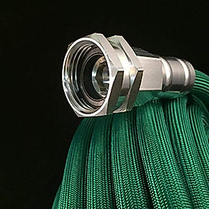 Flexon H2ZERO50CN Lightweight Fabric Garden Hose, 50 ft, Green