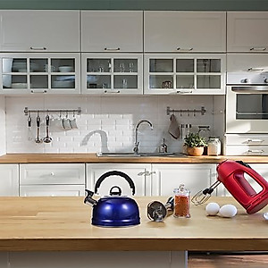 Whistling Tea Kettle Stainless Steel Tea Pot Tea Kettle Stovetop Whistling Kettle with Cool Grip Handle for for Kitchen Camping 3 Liter Gas Stove Teakettle