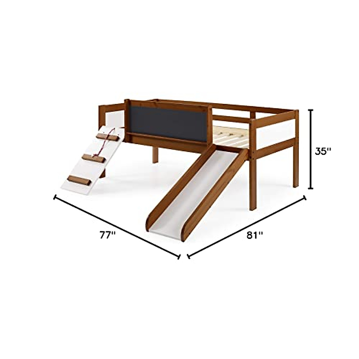 Donco Kids Twin Novelty Art Play Junior Low Loft Espresso