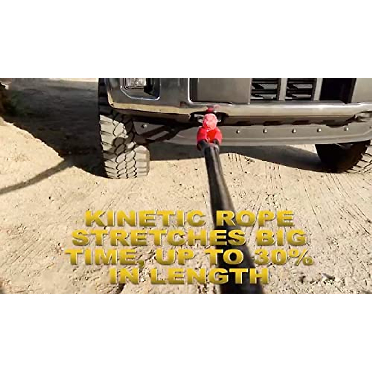 KEEGAN TOOLS 3/4" x 20' Kinetic Recovery Rope 16000lbs Breaking Strength Stretches Up to 30% in Length for Snowmobile, Off Road Rope for Jeep, Truck, Car, ATV, UTV, Tractor, Tow Strap, Recovery Strap