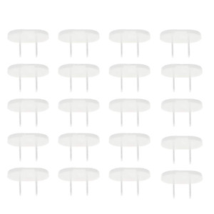 Fielect Outlet Plugs Covers Childproof Outlet Covers Protectors Electric Socket Cover Electrical Protector 2-Hole White 20Pcs