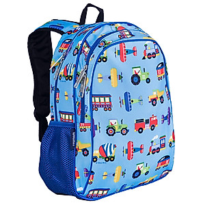 Wildkin 15-Inch Kids Backpack for Boys & Girls, Perfect for Early Elementary, Backpack for Kids Features Padded Back & Adjustable Strap, Ideal for School & Travel Backpacks(Trains, Planes, and Trucks)