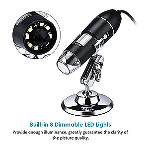 LXXSH Digital Microscope Magnifying Camera with Light Charging Stand Handheld Inspection Magnifier (Color : A, Size : One Size)