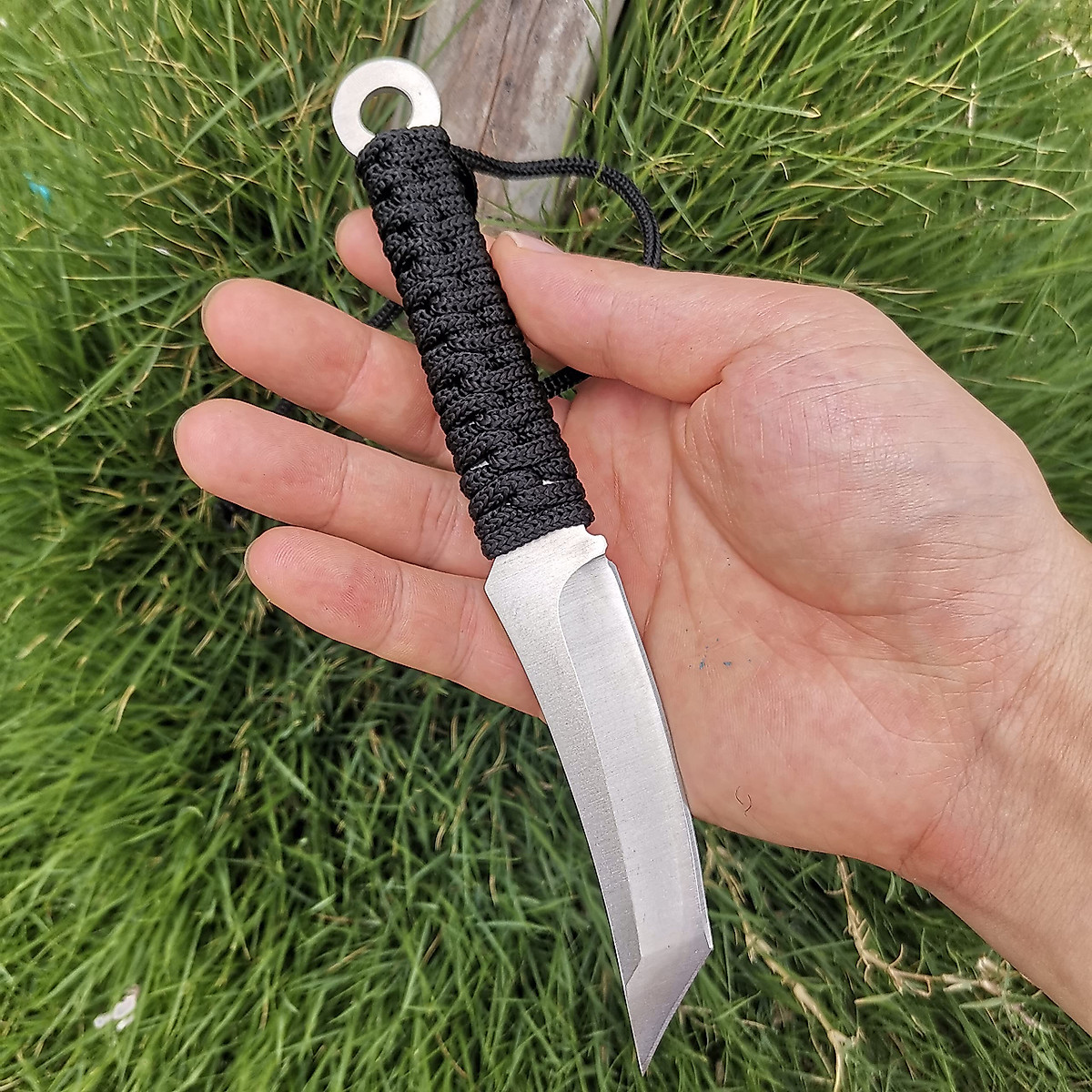 CHENHAN 3.35-inch Fixed Blade Knife with Sheath, Survival Tactical Knife,Hunting Knife with Rope Handle,Good for Camping Hunting and Outdoor