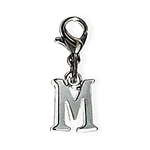 Letter Clip On Charms Zipper Pulls Initials, Silver Alphabet Letters, Personalized Zipper Pull With Initial, Your Choice! (M)