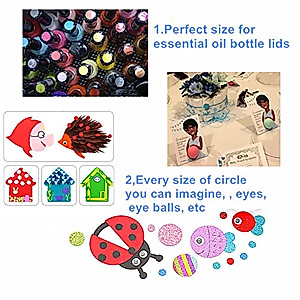 2PCS Circle Punch 1inch+ 5/8inch Hole Punch Shapes Paper Punch Circle Cutter for Paper crafts Scrapbook Punches Bottle Caps for Crafts Earring Card Craft Punch for Nail Strips Whole Puncher(16mm+25mm)