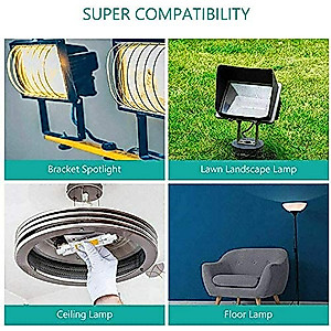 KIMROO 78mm 5W R7S LED Bulbs(4 Pack) 100W Halogen Equivalent 78mm R7S LED J-Type t3 120V Dimmable 6000K Daylight White Double Ended R7S LED J78 Flood Light Landscape Lights (White)