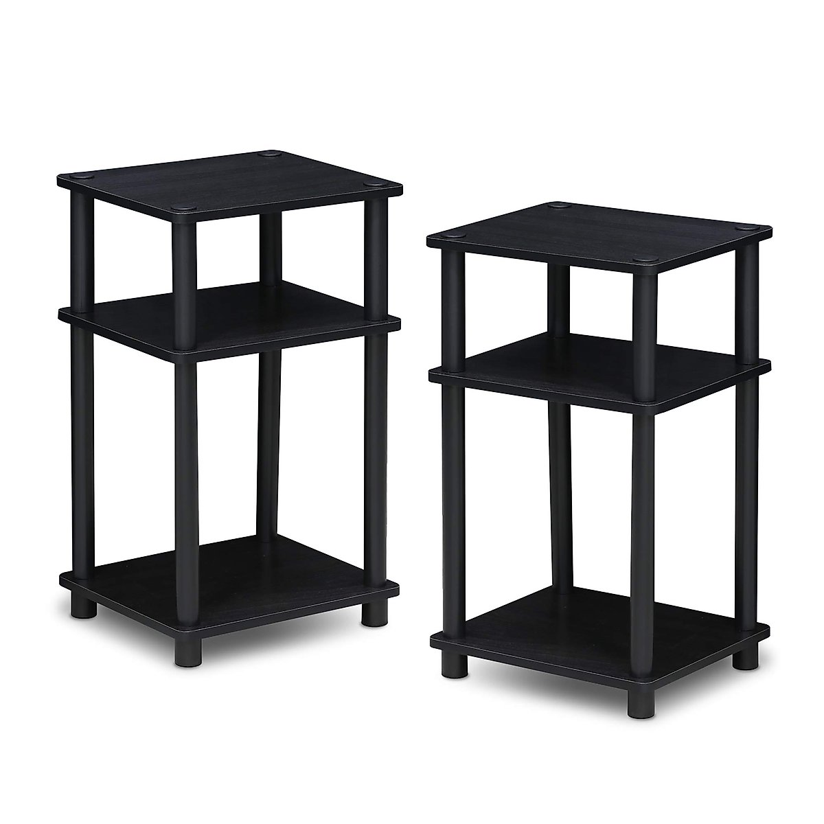 Furinno Just 3-Tier End Table and Simplistic Set of 2 End Table Bundle (2-Pack)