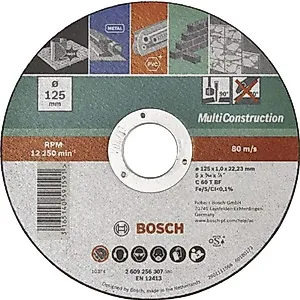 Bosch DIY Trennscheibe Multi Construction für Winkelschleifer (Ø 125 mm, gerade, ACS 60 V BF)
