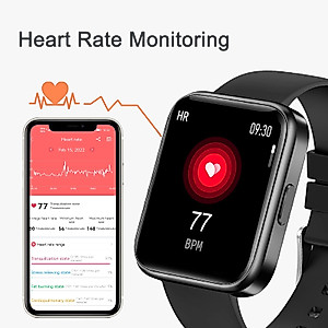 Sedsey 1.69" HD Display Smart Watch for Men Women Activity Fitness Tracker Cheap Gift Smartwatch with Call Heart Rate Blood Oxygen Sleep Monitor Step Calorie Counter Waterproof IP67