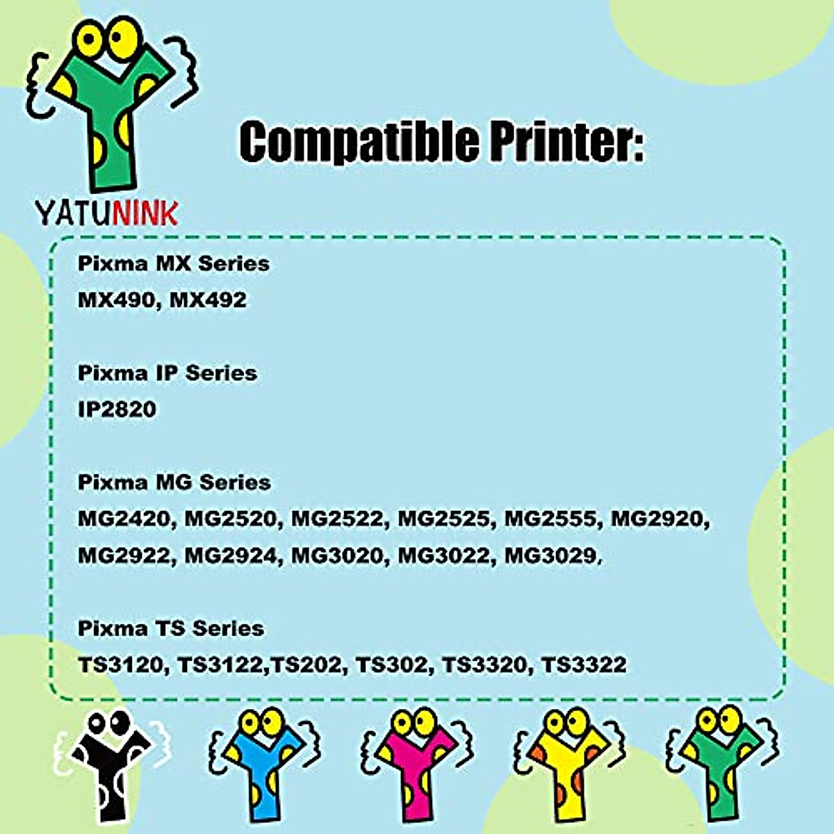 YATUNINK Remanufactured Ink Cartridge Replacement for Canon PG-245XL CL-246XL 245 and 246 XL PG-243 CL-244 Ink Cartridge for Canon TR4520 MG2522 MG2920 MG2922 TS3122 MX490 MX492 Printer Ink (2 Pack)