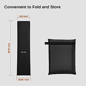 EAST OAK Pyramid Patio Heater Covers with 300D Oxford Fabric, Zipper, Storage Bag, Waterproof, Dustproof, Wind, Sunlight, Snow-Resistant, 91'' Height x 18.5" Top x 20.87" Base Black