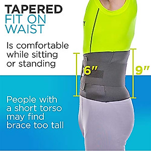 BraceAbility Elastic & Neoprene Compression Back Brace | Lumbar, Waist and Hip Support Belt for Sciatica Nerve Pain, Low Back Ache & Pain Relief while Sleeping, Working, Exercising, Walking (Large)