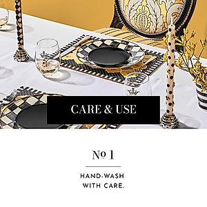 MACKENZIE-CHILDS Queen Bee Stemless Wine Glasses, Bee Drinking Glasses, Decorative Wine Glasses, Set of 4