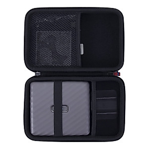 khanka Hard Travel Case Replacement for Fujifilm Instax Link Wide Printer (Black)