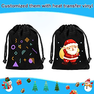 Shintop 10pcs Velvet Drawstring Bags Wedding Gift Bags Velvet Cloth Jewelry Pouches (Black)