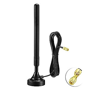 SUPERBAT 4G LTE Magnetic Mount External Antenna RP SMA Male Antenna for Verizon T-Mobile Router Gateway Modem Camera RTL SDR dongles Helium Hotspot RAK Sensecap M1 Finestra Miner etc.