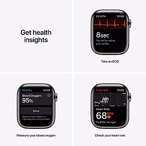 Apple Watch Series 7 [GPS + Cellular 41mm] Smart Watch w/Graphite Stainless Steel Case with Graphite Milanese Loop. Fitness Tracker, Blood Oxygen & ECG Apps, Always-On Retina Display, Water Resistant