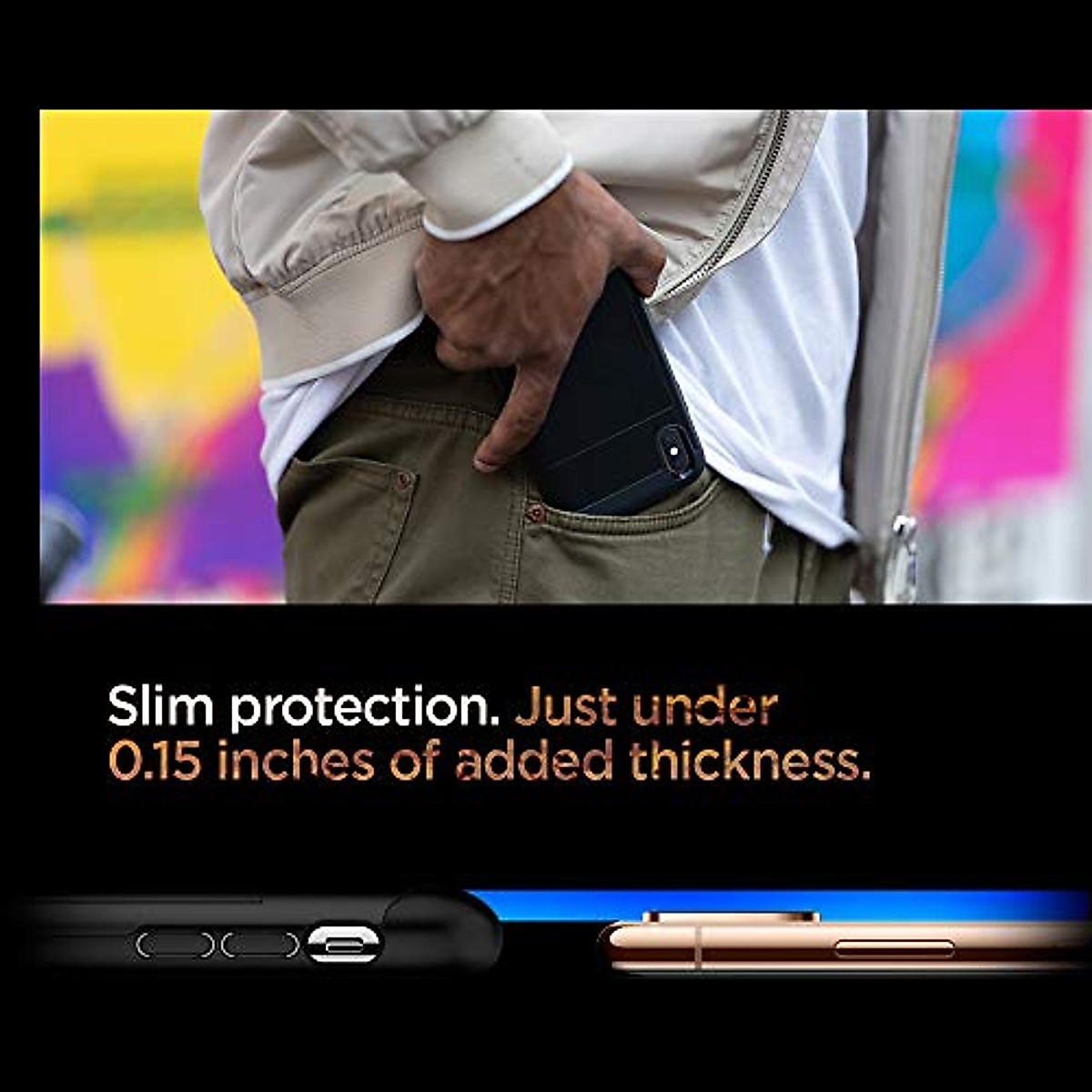 Spigen Slim Armor CS Designed for iPhone Xs Case (2018) - Black