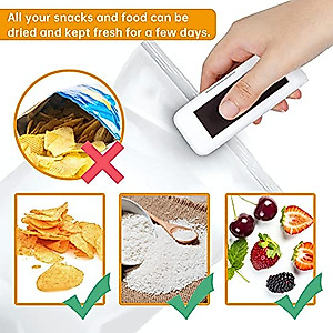 QianHeng Mini Bag Sealer,Portable Plastic Bag sealer,Handheld Mini Heat Sealer for Chip、Snack Fresh Bag、Food Storage, White