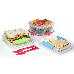 Sistema To Go Collection Sandwich Box Food Storage Container, 15.2 oz, Minty Teal