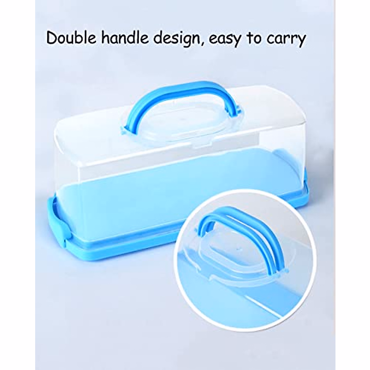 Cezoyx 4 Piece Portable Bread Box with Handle, Rectangular Loaf Cake Containers with Lid, 4 Colors Bread Keeper for Carrying and Storing Banana Bread, Pumpkin Bread and Quick Bread
