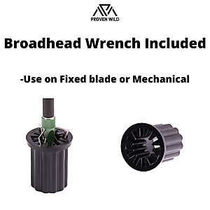 Proven Wild Broadhead Case - Waterproof Design for Archery Broadheads - 12 Broadheads with Wrench, 7.3 by 4.5 by 3.3 in